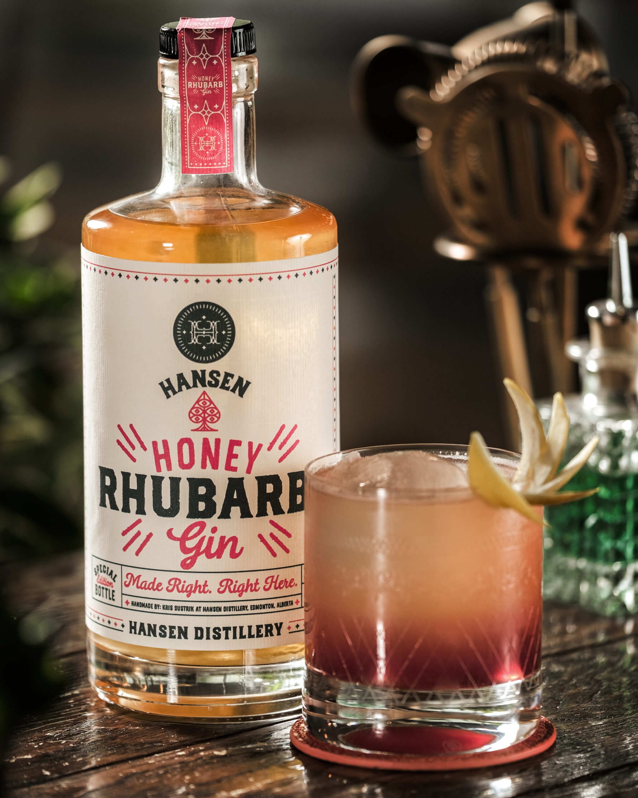 Backhanded Compliment featuring Hansen's Honey Rhubarb Gin - Hansen ...